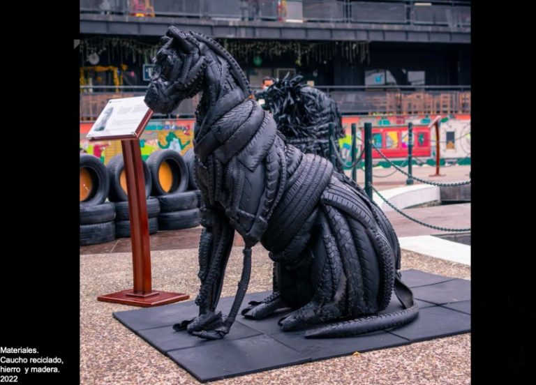 Transformación en arte: esculturas de animales hechos con llantas - Elements